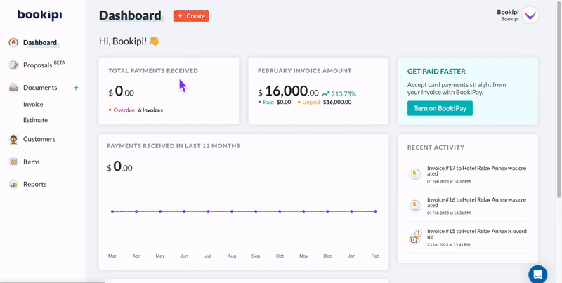 Free Invoice Templates | Customize, Download & Send | Bookipi