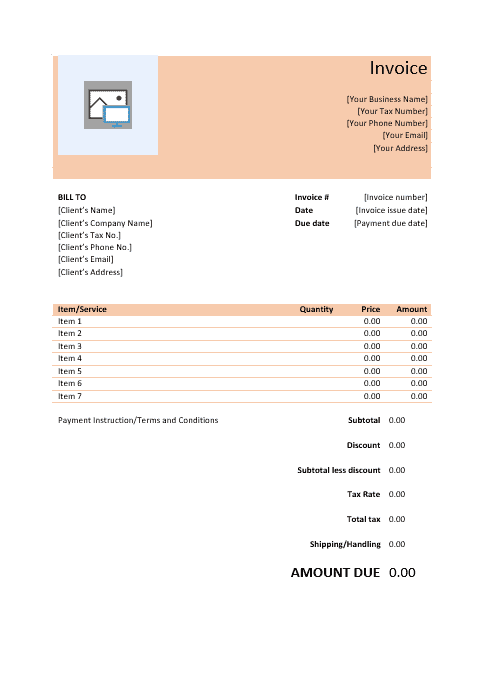 25 Invoice Template Construction Images Invoice Template Ideas
